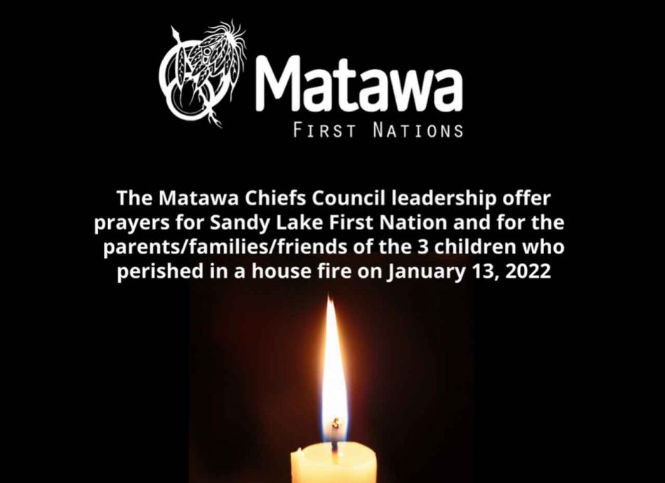 Matawa Chiefs Council Statement on Sandy Lake Fire - NetNewsLedger